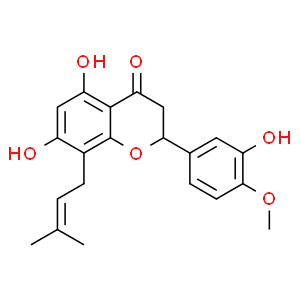 5;7;3'-Trihydroxy-4'-methoxy-8-prenylflavanone - CAS:1268140-15-3 - Naturewill biotechnology Co ...