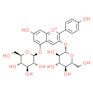 Pelargonidin-3,5-di-O-glucoside chloride；PELARGONIN CHLORIDE - CAS ...