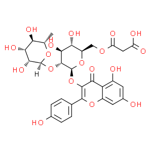 Kaempferol 3-O-（2''-O-α-rhamnosyl-6''-O-malonyl）-β-glucoside - CAS ...